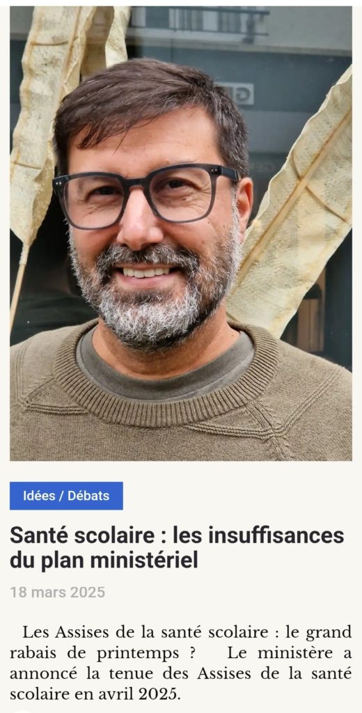 Assises de la santé scolaire : le grand rabais de printemps Assises de la santé scolaire : le grand rabais de printemps